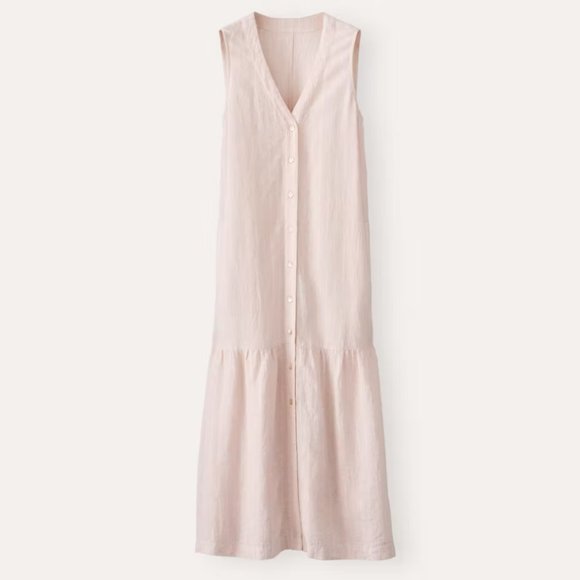 Poetry | Dresses | Poetry Hightwist Linen Sleeveless Striped Dress In ...